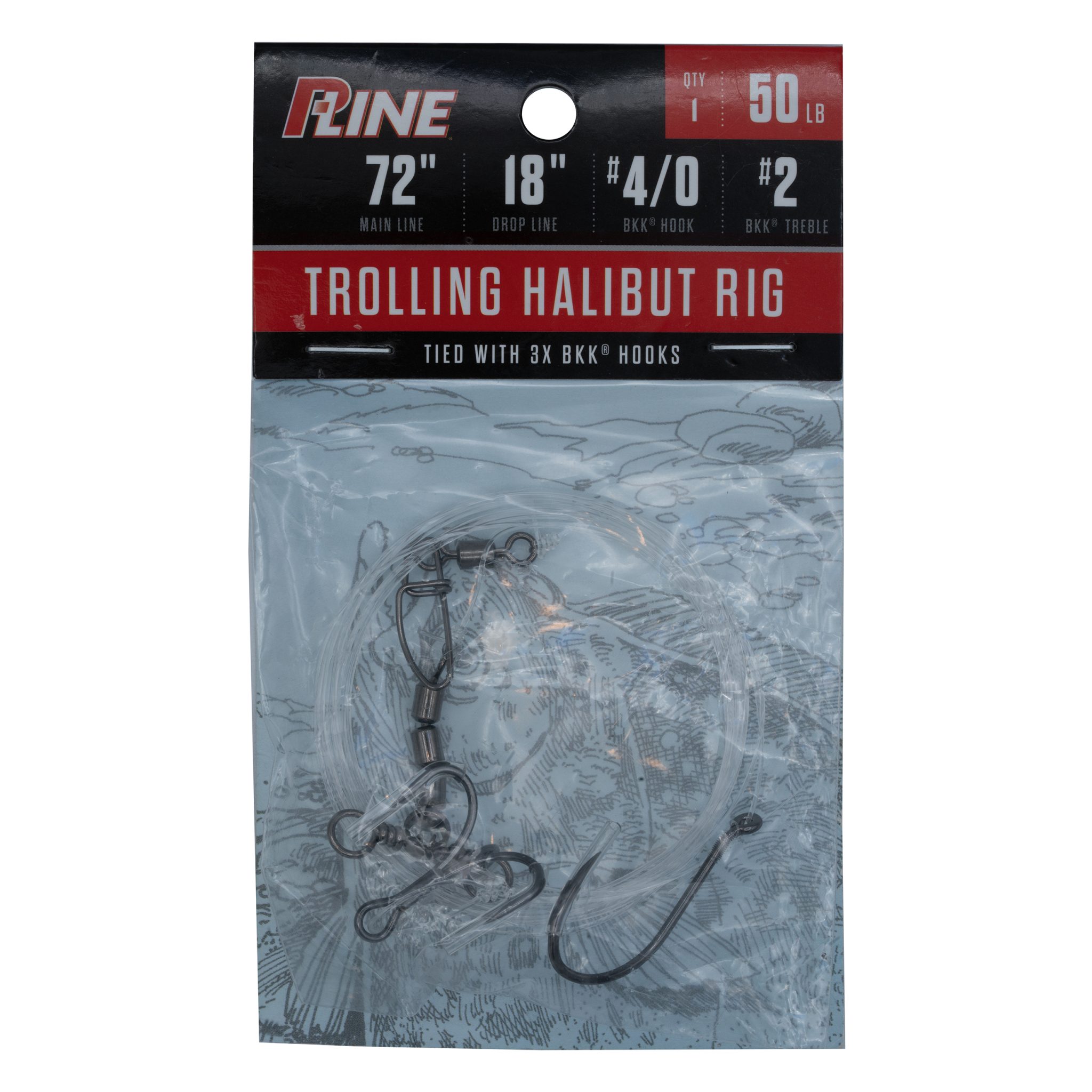 Trolling Halibut Rig with BKK® Hooks - P-Line